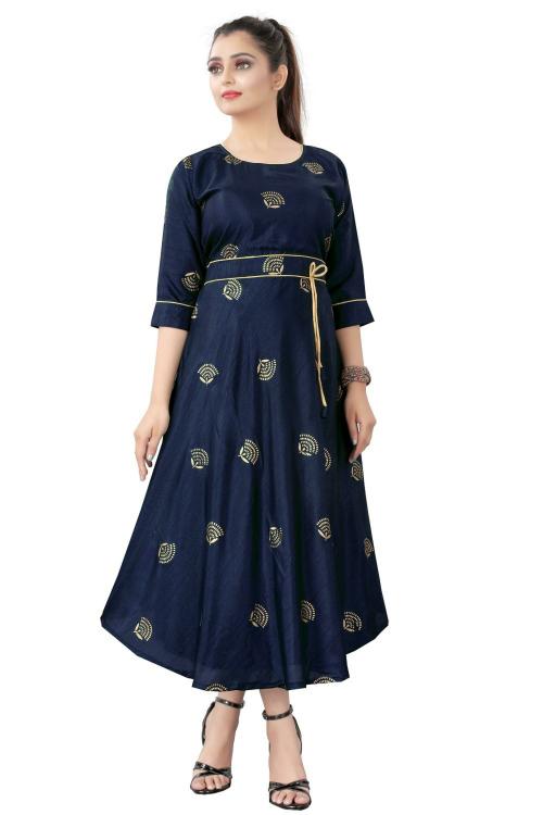 Buy PERFECTBLUE COTTON SILK PRINTED KUTRI(Kurti-MushroomRama) Online at ...