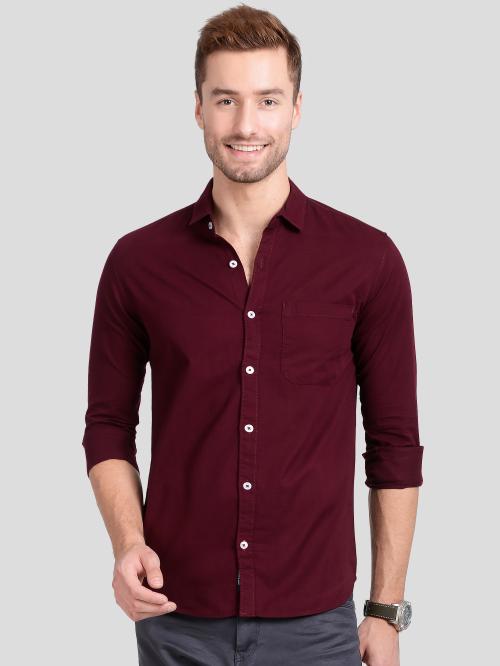 Buy Paul Street Maroon Cotton Solid Casual Shirt Online at Best Prices in India - JioMart.
