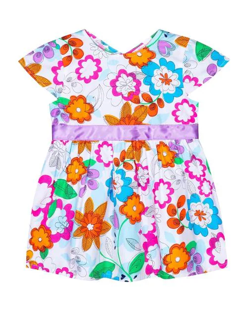 Buy Budding Bees All Over Printed Cotton Dress-Multicolor Online at Best Prices in India - JioMart.