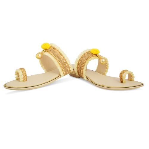 Buy Butchi women Cream stylish slipper Online at Best Prices in India ...