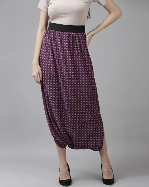 Buy Aarika Womens Purple Color Printed Dhoti Online at Best Prices in ...