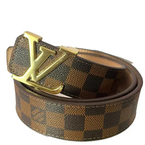 Buy Craftswelle louis brown check belt party wear fashion belts for men ...
