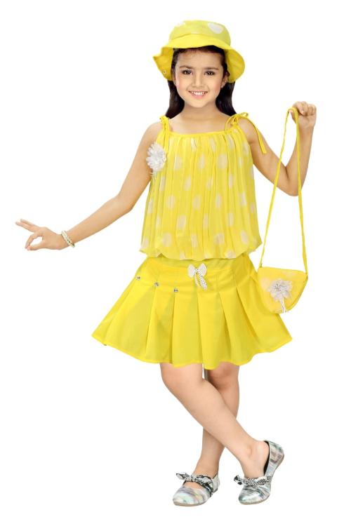 Buy RIDA DRESSES for Girls Full Length Frocks, Cotton Blend,Bobby print ...