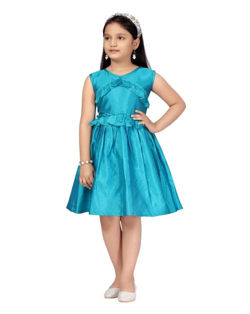 Buy Aarika Girls Firozi Color Frock Online at Best Prices in India ...