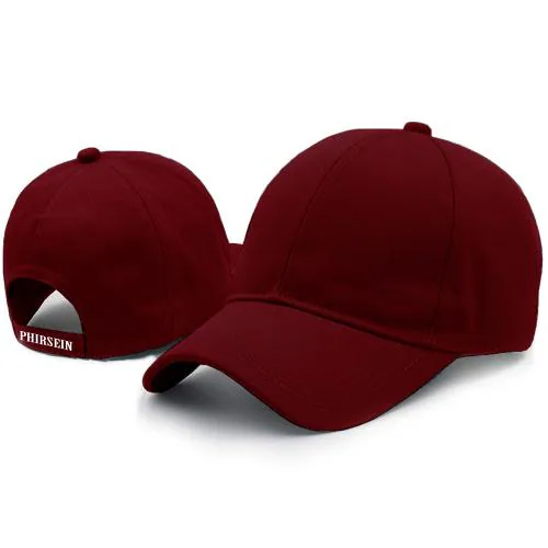 Buy Phirsein Latest maroon adjustable cotton baseball sports cap by ...