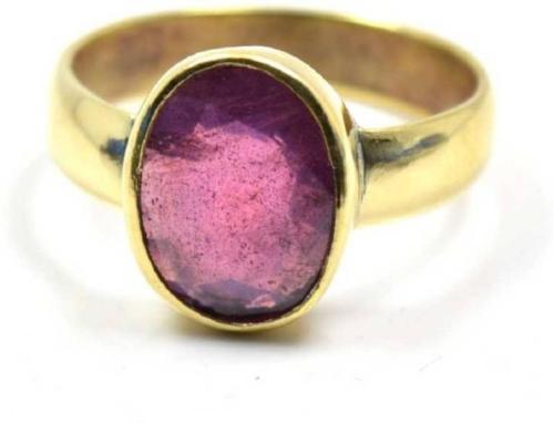 Buy Chopra Gems & Jewellery Gold Plated Brass Panchdhatu Ruby Manik Stone Ring (Men and Women ...