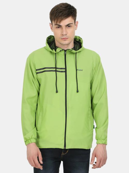 Buy Plutus Men Green Nylon Wind Cheater L Online at Best Prices in ...