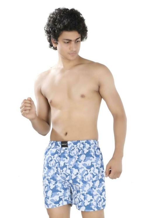 Buy Ramarrow Men Dark Blue Checkered Pure Cotton Boxers - XL Online at ...