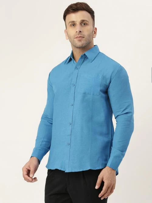Buy RIAG MEN'S FULL SLEEVES SOLID SHIRT Online at Best Prices in India ...
