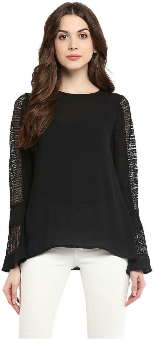 Buy StyleStone Women Black Self Design Top Online at Best Prices in ...