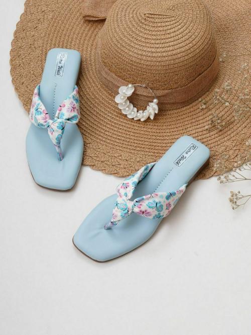 Buy RetroWalk Blue stylist Flat Sandals for Women Online at Best Prices ...