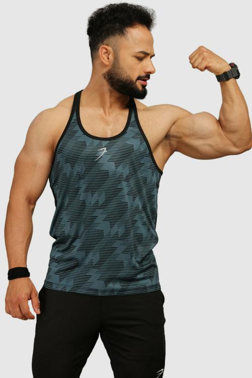 Fuaark Amplify Stringers Sports and Gym Vest for Men Blue - JioMart