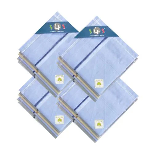 Buy S4S 100% Cotton Pack of 24 Premium Handkerchiefs Hanky For Men ...