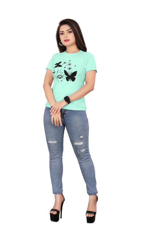Buy NOPSE Women's Lycra Blend T-shirt Online at Best Prices in India ...