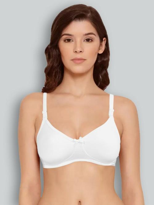 Buy Lyra Women's Rich Cotton Solid White Full Coverage Bra (White) Online at Best Prices in ...