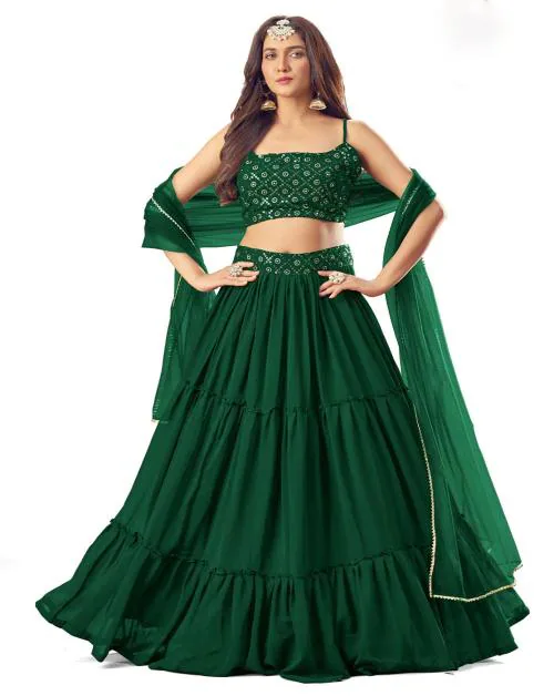 Buy Neel Art Women Georgette Fabric Lehenga Choli Set Semi-Stitch ...