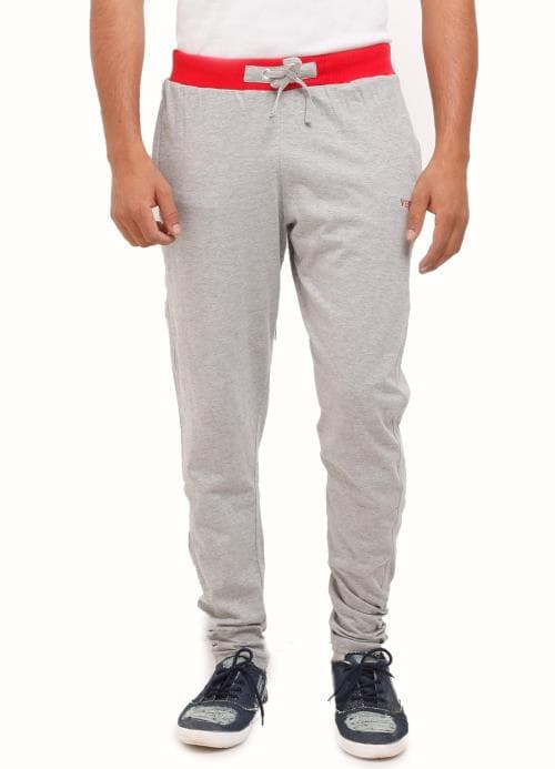 Buy Vego Men Grey, Red Cotton Zipper Track Pant Online at Best Prices ...