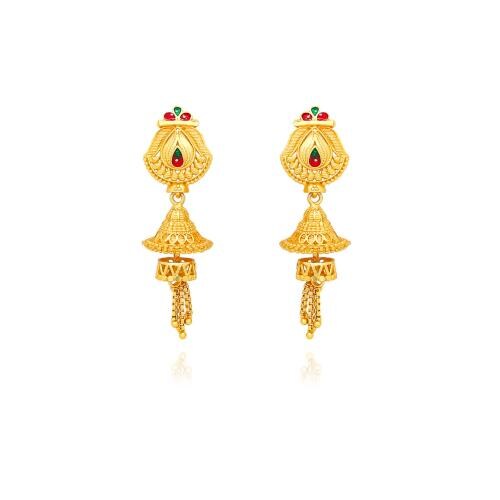 Buy arch fashion Traditional Gold Platted Jumkhi Earring ERG1835 Online at Best Prices in India ...