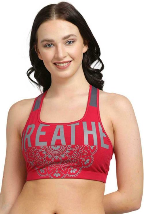 Buy Lovable Women Lightly Padded Sport Bra ( Fushcia _ L ) Online at ...