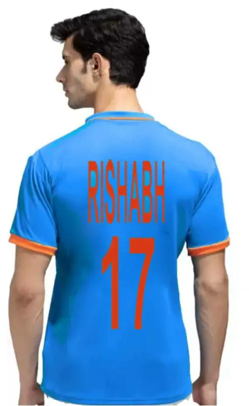 Buy Teky India T20 Cricket Team World Cup Jersey Rishabh 17 2023/2024 For Men & Boys Online at ...