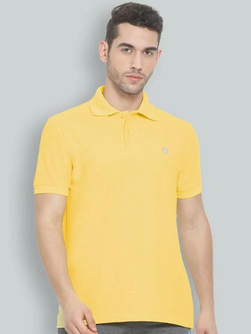 Buy Lux Nitro Cotton Blend Light Green Polo T-shirt For Men Online at ...