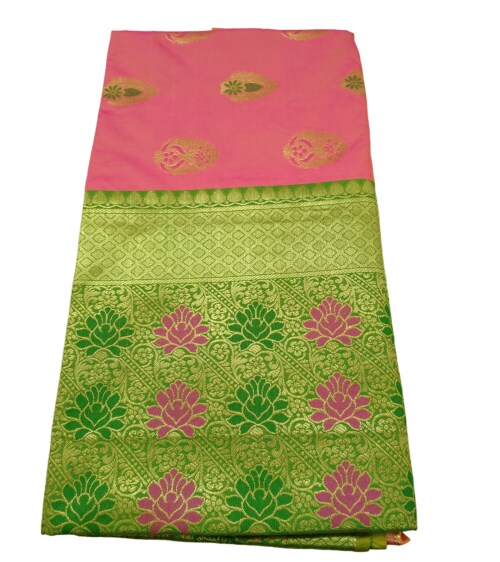 Buy CRAFTONI Flower Buke Design Kanjivaram Pure Silk Saree for Women ...