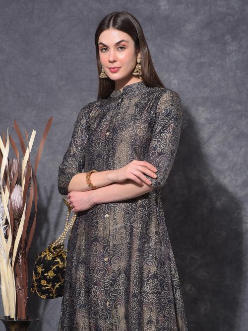 Buy Mamoose Women's BLACK Colour Kurti Online at Best Prices in India ...