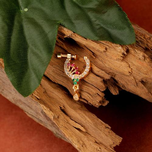 Buy Opal Touch Red-Green-White CZ Nose Pin Online at Best Prices in ...