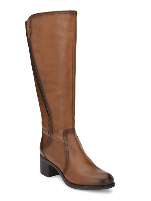 Buy Delize Womens Tan Knee Chelsea Boots Online at Best Prices in India ...