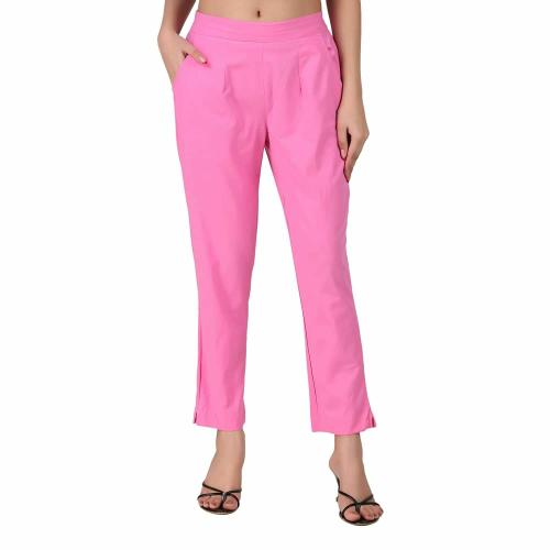 Buy Co Colors Women Chikku Pure Cotton Regular Fit Trousers Online at ...