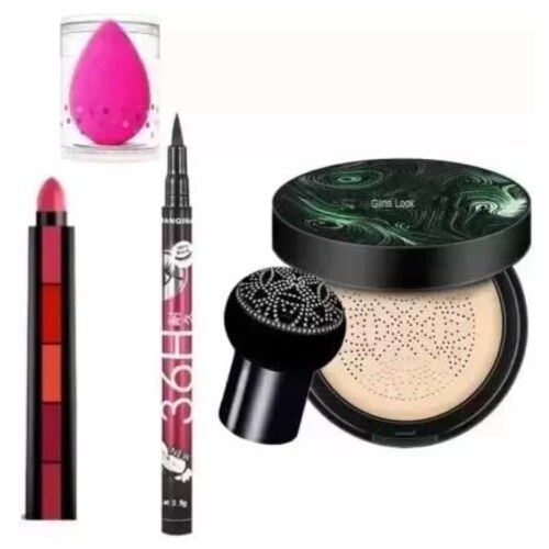 Buy pink spirit cosmetics Sunisha Foundation & eyeliner & lipstick with ...