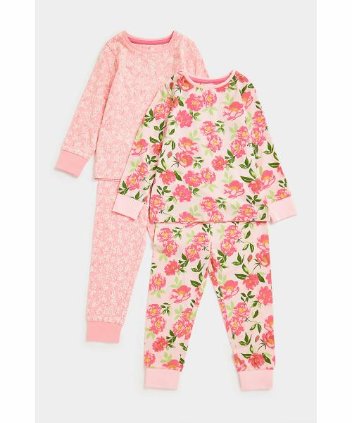 Buy Mothercare Girls Full Sleeves Mothercare Pyjama Sets Floral Design ...