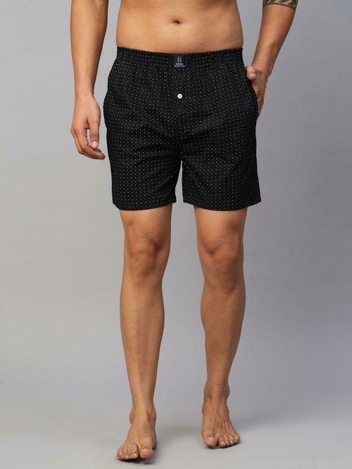 Buy Urban Scottish Black Printed Pure Cotton Men Boxer Online at Best ...
