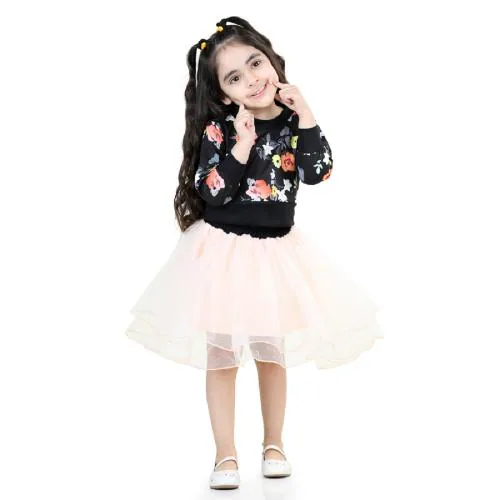Buy Haupper Kid Girl Lacer Print Top With Skirt Dress - 6-7 Years ...