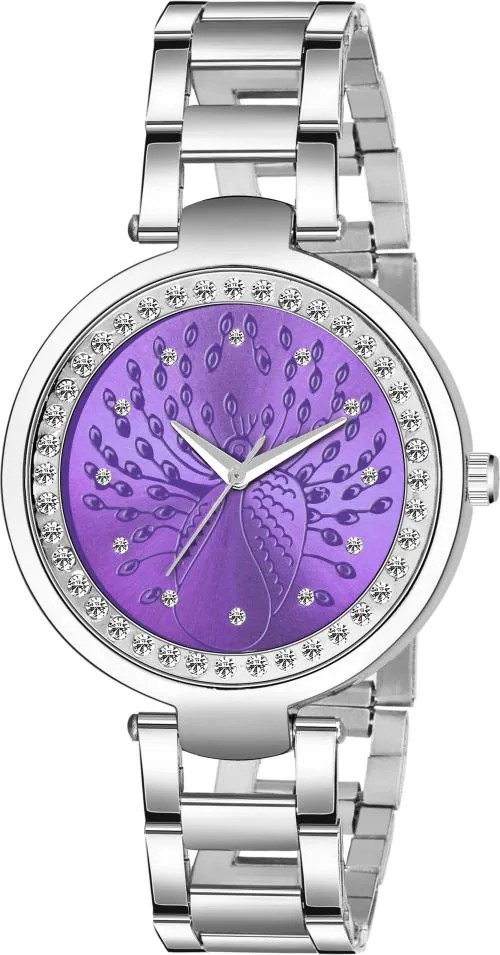 Buy Blutech Analog Purple Dial Silver Strap Watch For Girls Online at ...