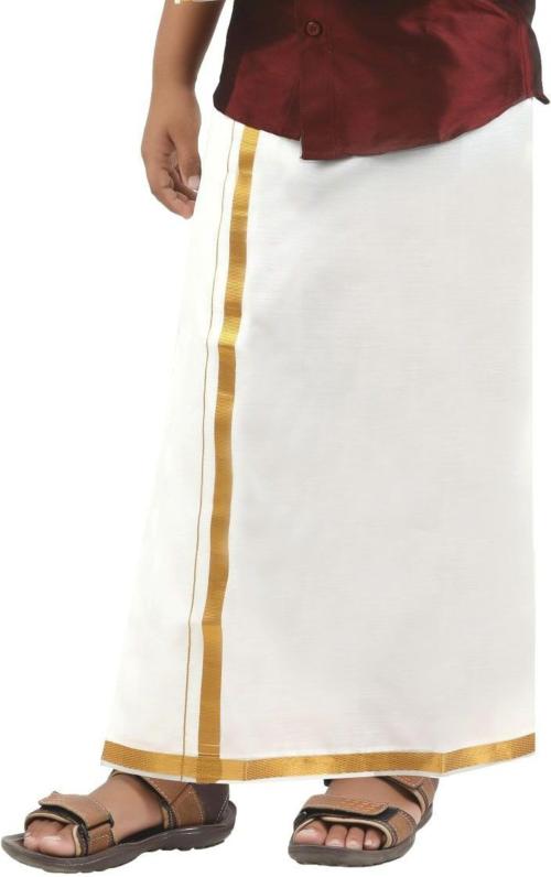 Buy Venmai Boys White Solid Cotton Blend Dhoti (3-4 Years) Online at ...
