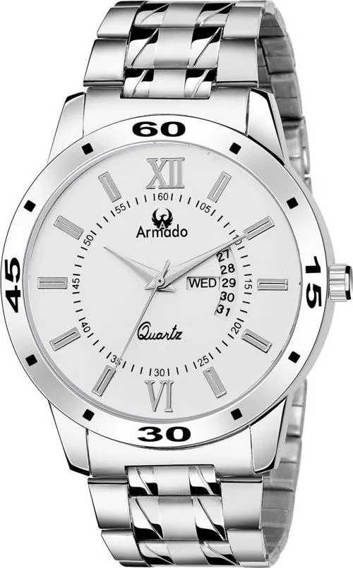 Buy Armado Analog White Dial Silver Strap Watch For Boys (Ar-101-Wht ...