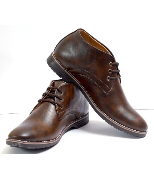 Buy Advick Black Formal Shoes For Men Lace Up SM-A-2302-BRN-8 Online at ...