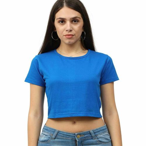 Buy Tik Tok WEARS Casual Solid Women Dark Blue Top () Online at Best ...