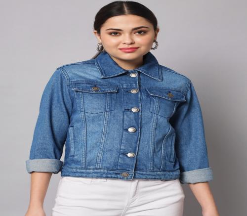 Buy THE DRY STATE Full Sleeve Solid Women Denim Jacket Online at Best ...