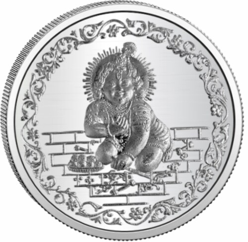 Buy SilverSpot Jewel 999 Silver Beautiful Krishna/Kanha 10 grams silver ...