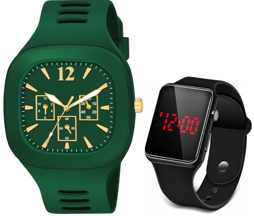 Buy hala New Design Super Quality Led Green Analog Watch - For Boys ...