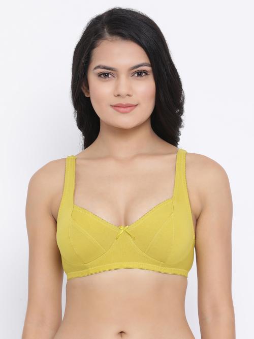 Buy Clovia Yellow Solid Cotton Single Full Coverage Bra Online at Best Prices in India - JioMart.