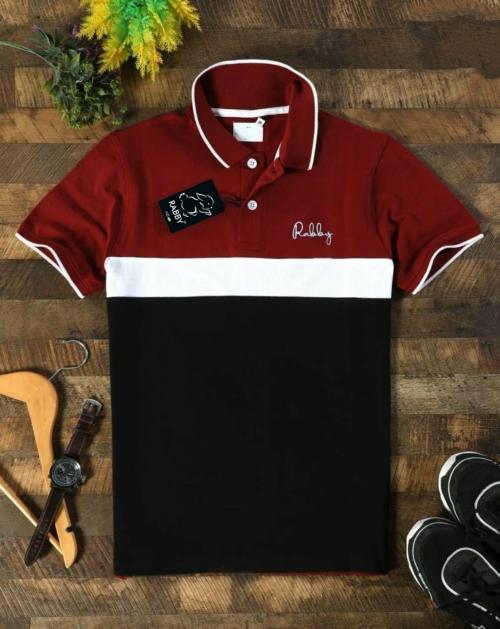 Buy Rabby Men Multicolor Striped Organic Cotton T-Shirt (Xl) Online at ...