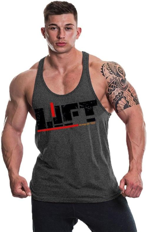 Buy The Blazze Men Cotton Blend Fabric Tank (Xl)_Grey Online at Best ...