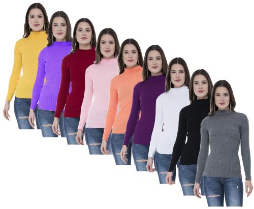 Buy IndiWeaves Women Woollen Warm Full Sleeves High Neck Skivvy (Pack ...