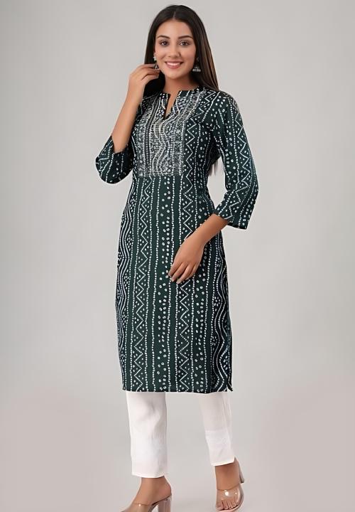 PRIHIT PRESENT Bandej Kurti with Sequence work FOR WOMEN - JioMart