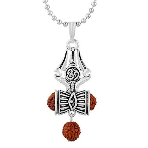 Buy ZUMRUT MAKING YOU A STYLE SENSATION Silver Plated Mahadev Om with ...