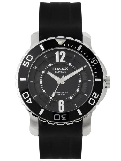 Buy OMAX Analog Black Watch Black Dial With Black Strap for Men - SS445 ...