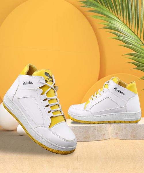Buy Mr. Wonker Women Colourblocked Sneakers (White) Online at Best ...
